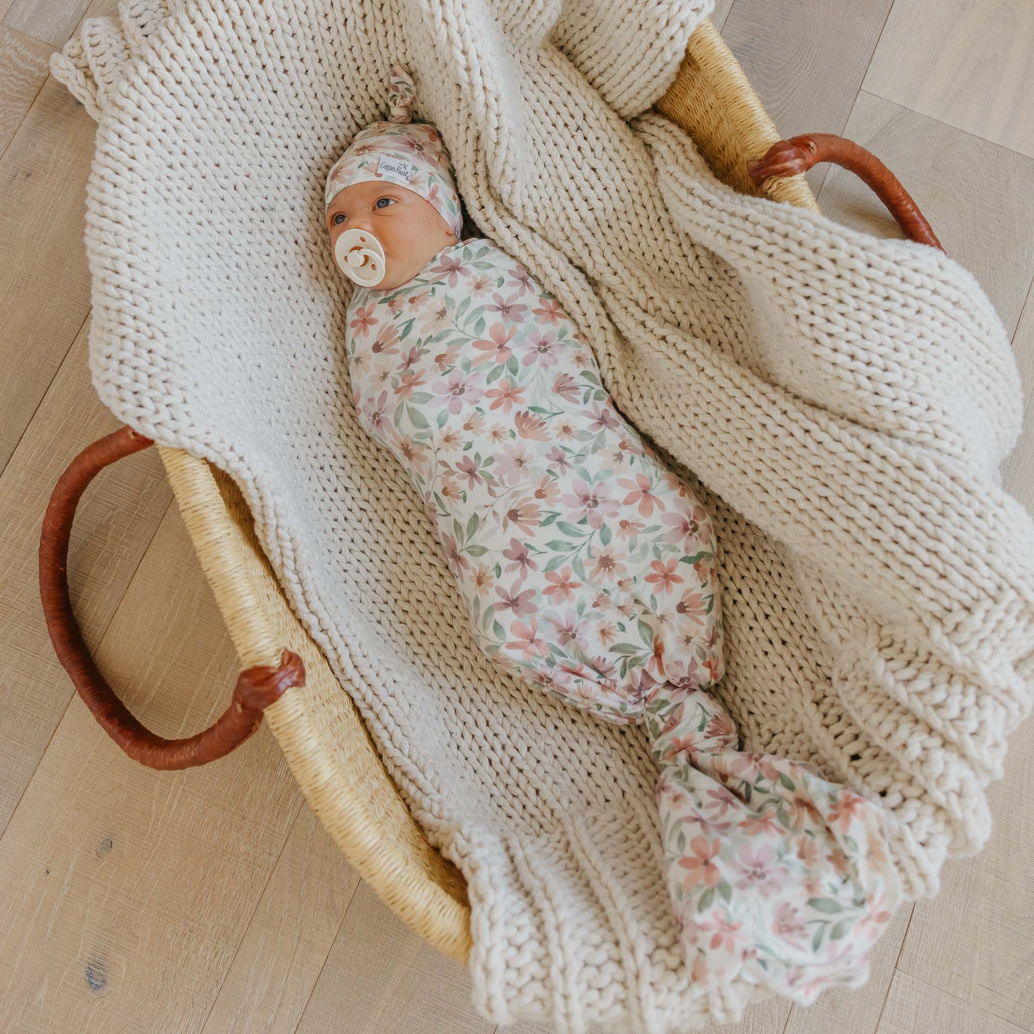 Copper Pearl | Knit Swaddle Blanket | Natalie — The Kangaroo Pouch